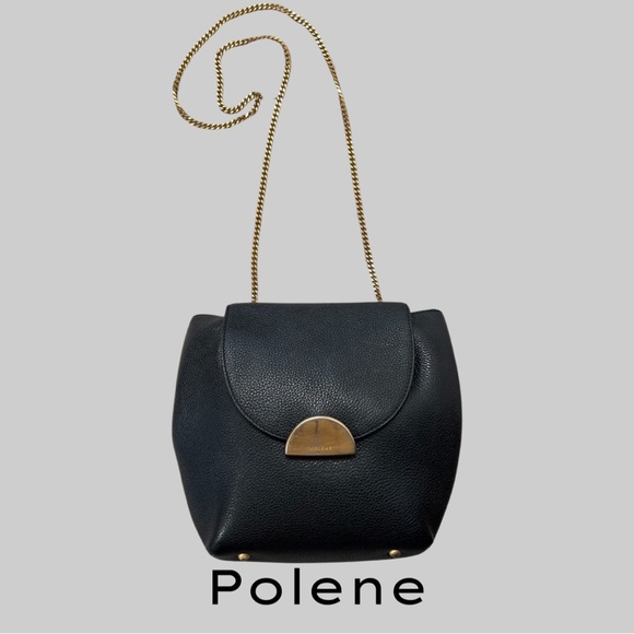Polene | Bags | Polene Nmero Un Mini Crossbody Bag Black Grain Leather ...